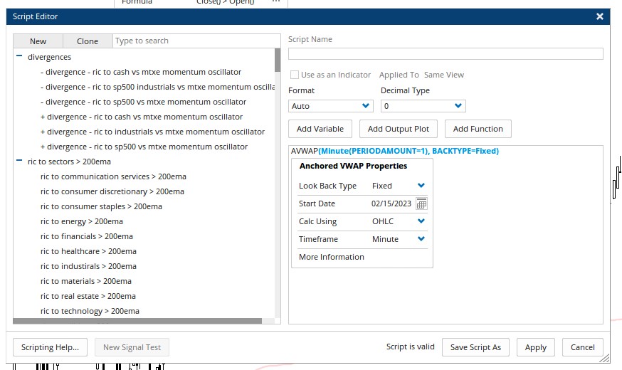 Avwap Time Frames Optuma Scripting Optuma Community